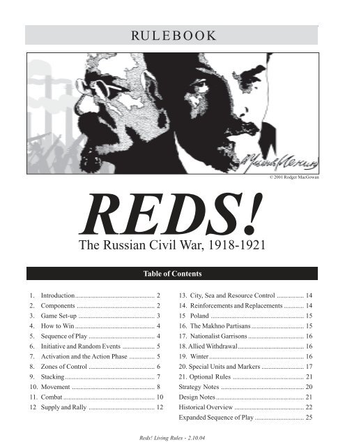 The Russian Civil War, 1918-1921 RULEBOOK - GMT Games