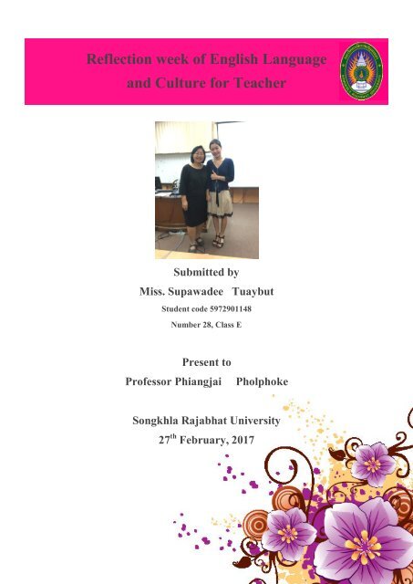 Reflection week of English Language and Culture for Teacher