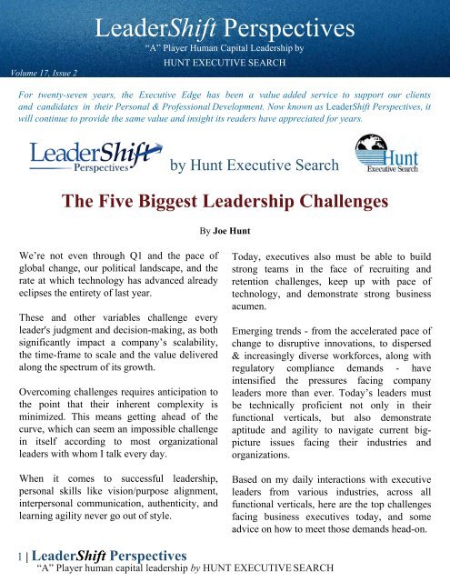 LeaderShift Perspectives