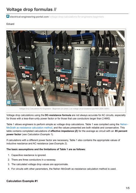 electrical-engineering-portal.com-Voltage drop formulas