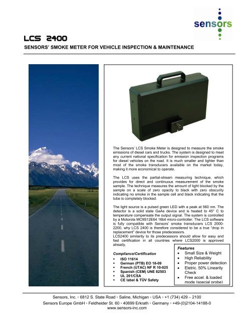 LCS 2400 - Sensors, Inc.