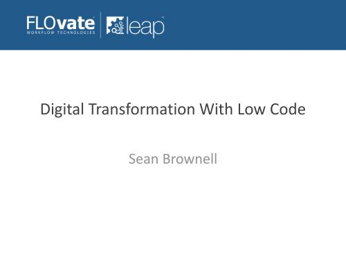 Low code and digital transformation_Presentation