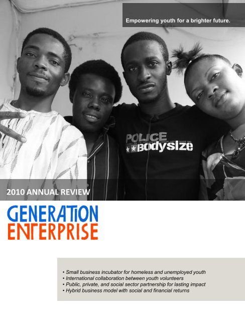 2010 ANNUAL REVIEW - Generation Enterprise
