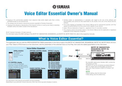 What is Voice Editor Essential? - Yamaha