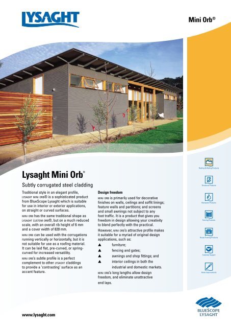 Lysaght Mini Orb® - Robina Roofing