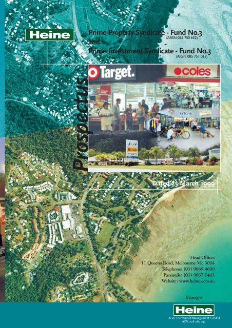 Fund No.3 and Prime Investment Syndicate - Centro Properties Group