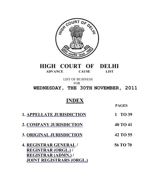HIGH COURT OF DELHI