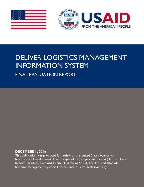 DELIVER LOGISTICS MANAGEMENT INFORMATION SYSTEM