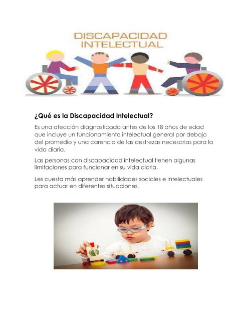 Qué es la Discapacidad Intelectual