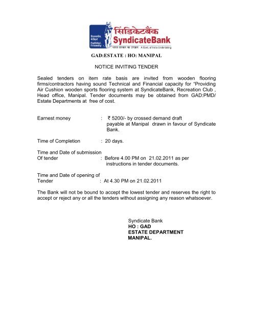 Syndicate Bank Head Office