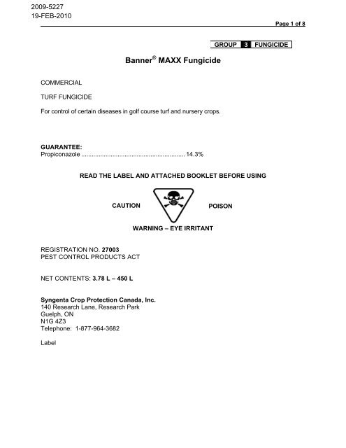 Banner Maxx Label - GrowerCentral