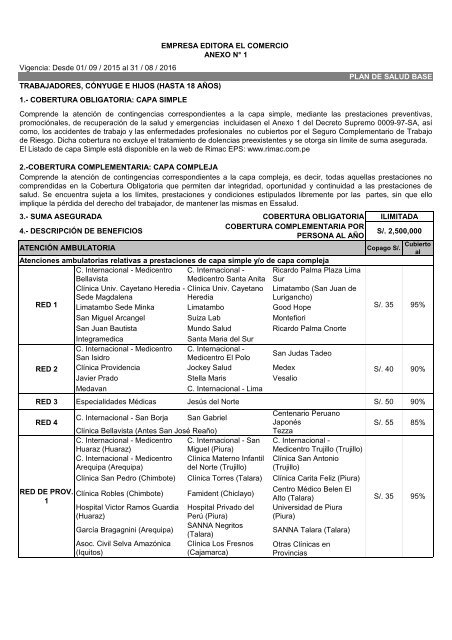 PLAN EPS RIMAC COMERCIO