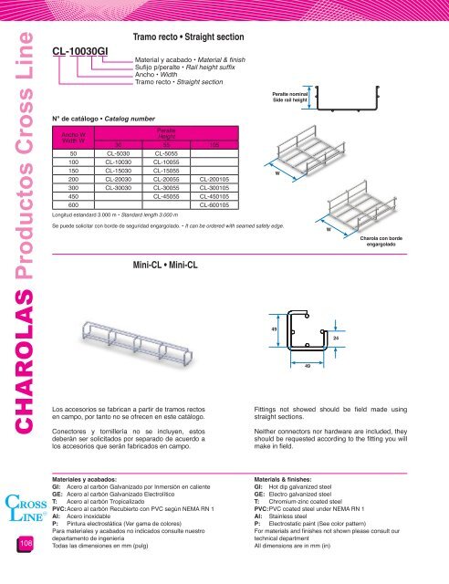 CHAROLAS Productos Cross