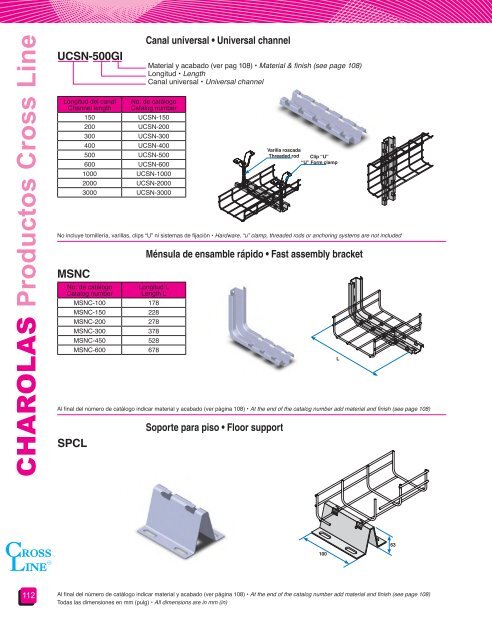 CHAROLAS Productos Cross