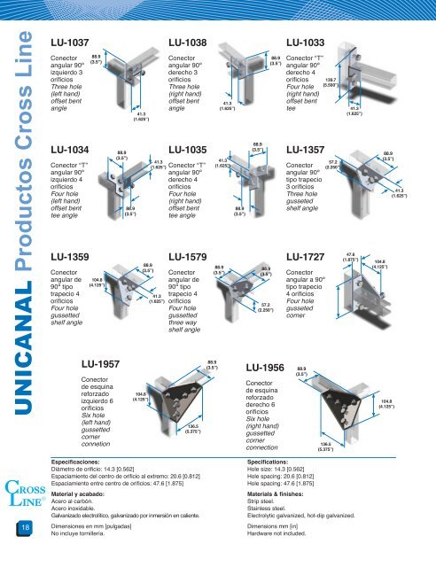 UNICANAL Productos Cross