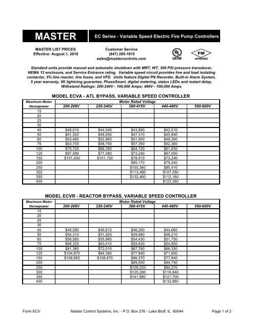 Master Control Systems, Inc