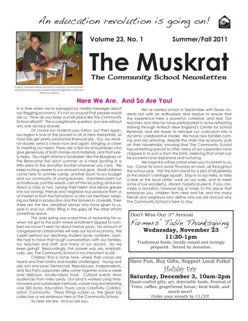 The Muskrat - The Community School