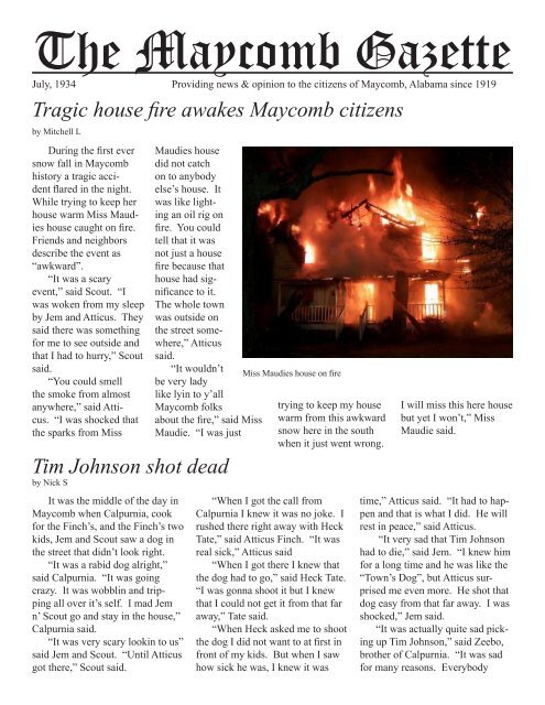 Why Did Atticus Kill The Mad Dog