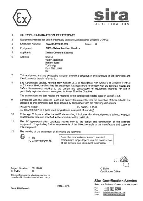 srx-ex-ia-atex-2162x-sira-aug-09 - Imtex Controls