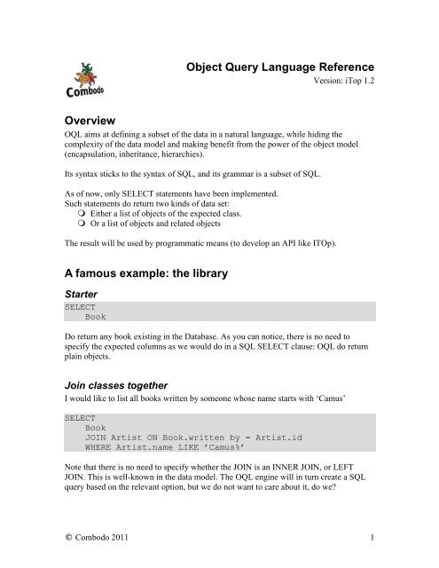 OQL Reference Guide - Combodo