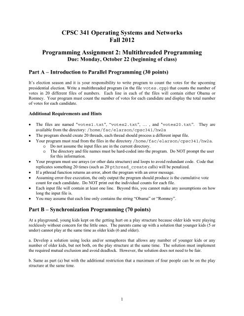 Programming Assignment 2 - Faculty and Staff Home Pages