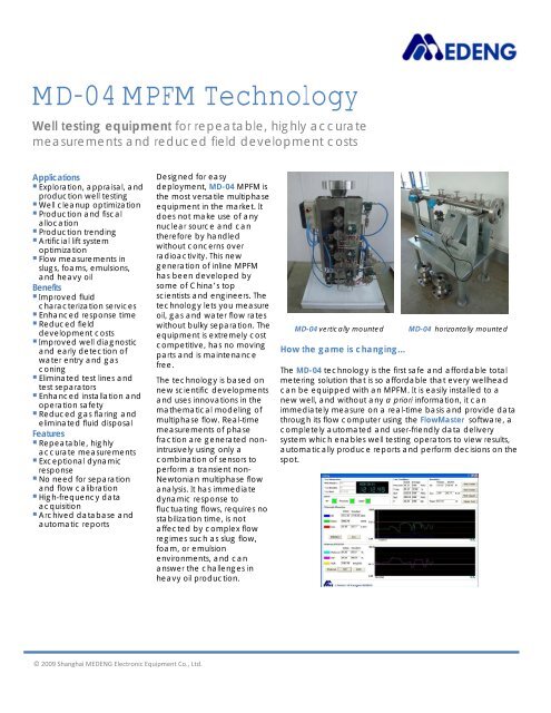 MD-04 MPFM Technology - Medeng.com