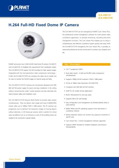 H.264 Full-HD Fixed Dome IP Camera