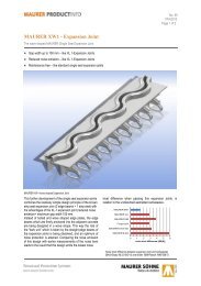 Betoflex ® Expansion Joints - Maurer Söhne