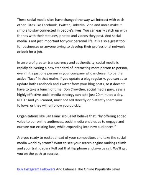 Why is Social Media Important