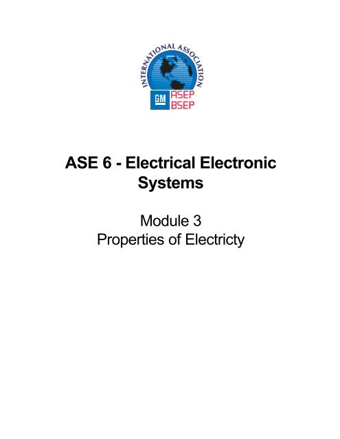 ASE 6 - Electrical Electronic Systems - CCBC Student Web - The ...