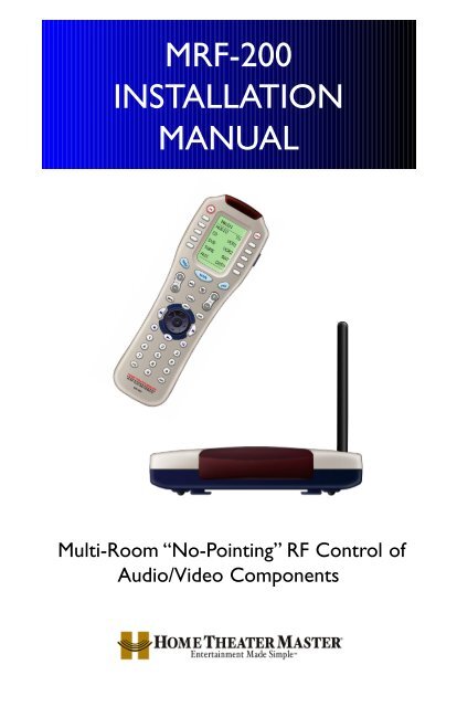 MRF-200 Manual - Universal Remote Control
