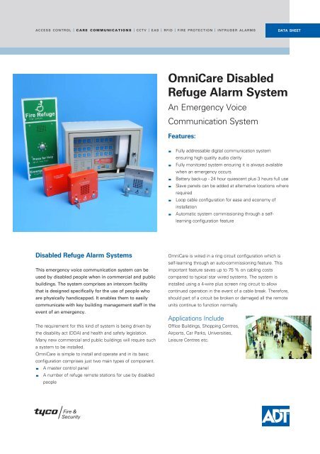 OmniCare Disabled Refuge Alarm Systems - Tyco EMEA