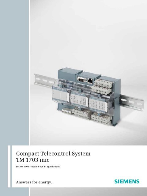 Compact Telecontrol System TM 1703 mic - Siemens