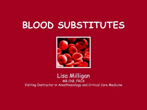 "Blood Substitutes"(Milligan)
