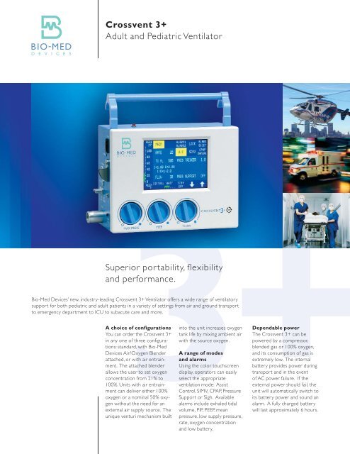 Crossvent 3+ Adult and Pediatric Ventilator ... - Bio-Med Devices