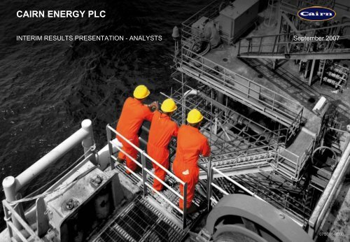 CAIRN ENERGY PLC - The Group
