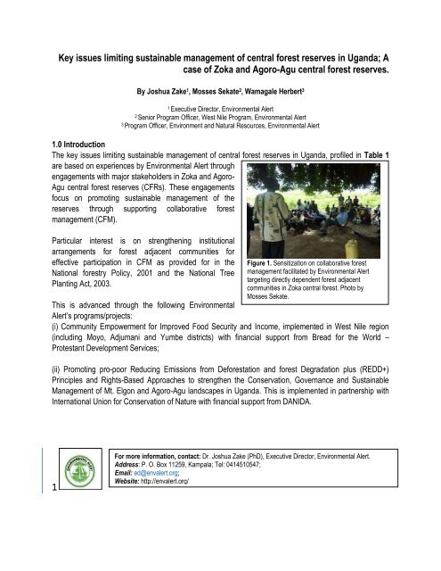 case of Zoka and Agoro-Agu central forest reserves 1