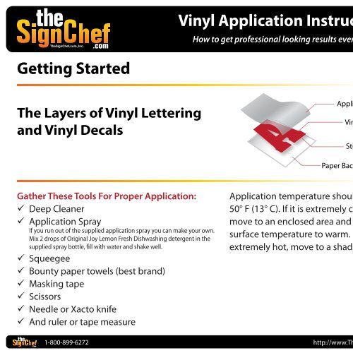 vinyl instructions