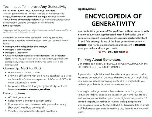 Encyclopedia of Generativity