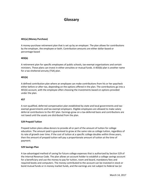 Consumer Support Glossary