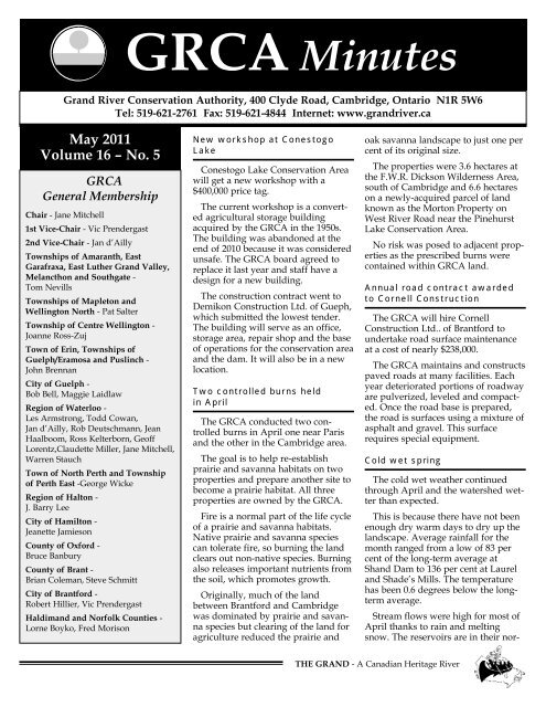 GRCA Minutes - Grand River Conservation Authority