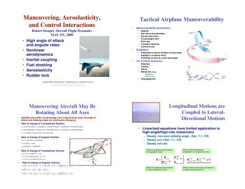 Aeroelastic Model of Aircraft Dynamics