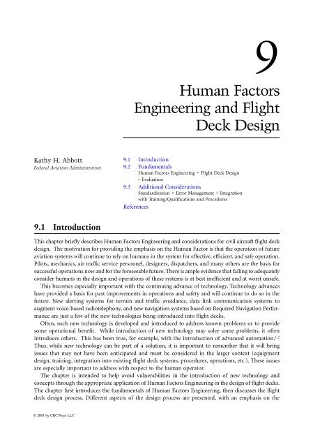 Human Factors Engineering and Flight Deck Design