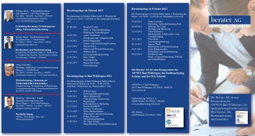 Broschüre der Berater AG.