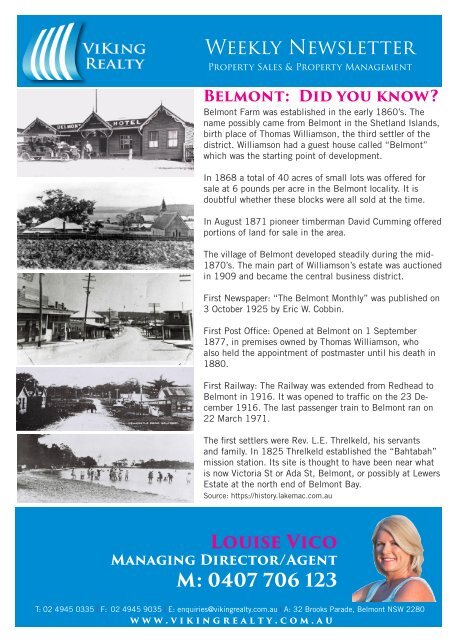 Viking Realty Weekly Newsletter