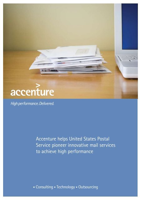 Accenture helps United States Postal Service pioneer innovative ...