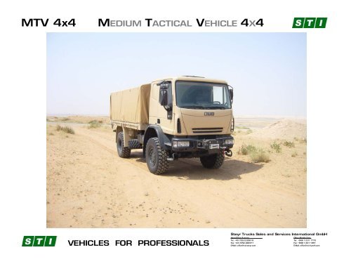 MTV 4x4 MEDIUM TACTICAL VEHICLE 4X4 - STI | Steyr Trucks