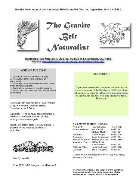 The Granite Belt Naturalist - GraniteNet