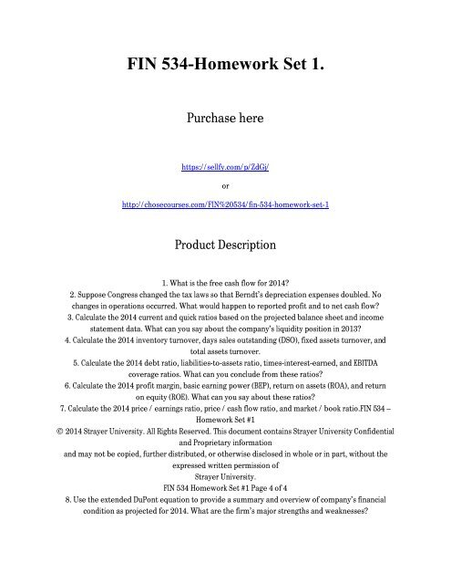 FIN 534-Homework Set 1