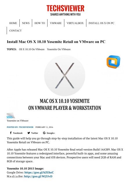 Install Mac OS X 10